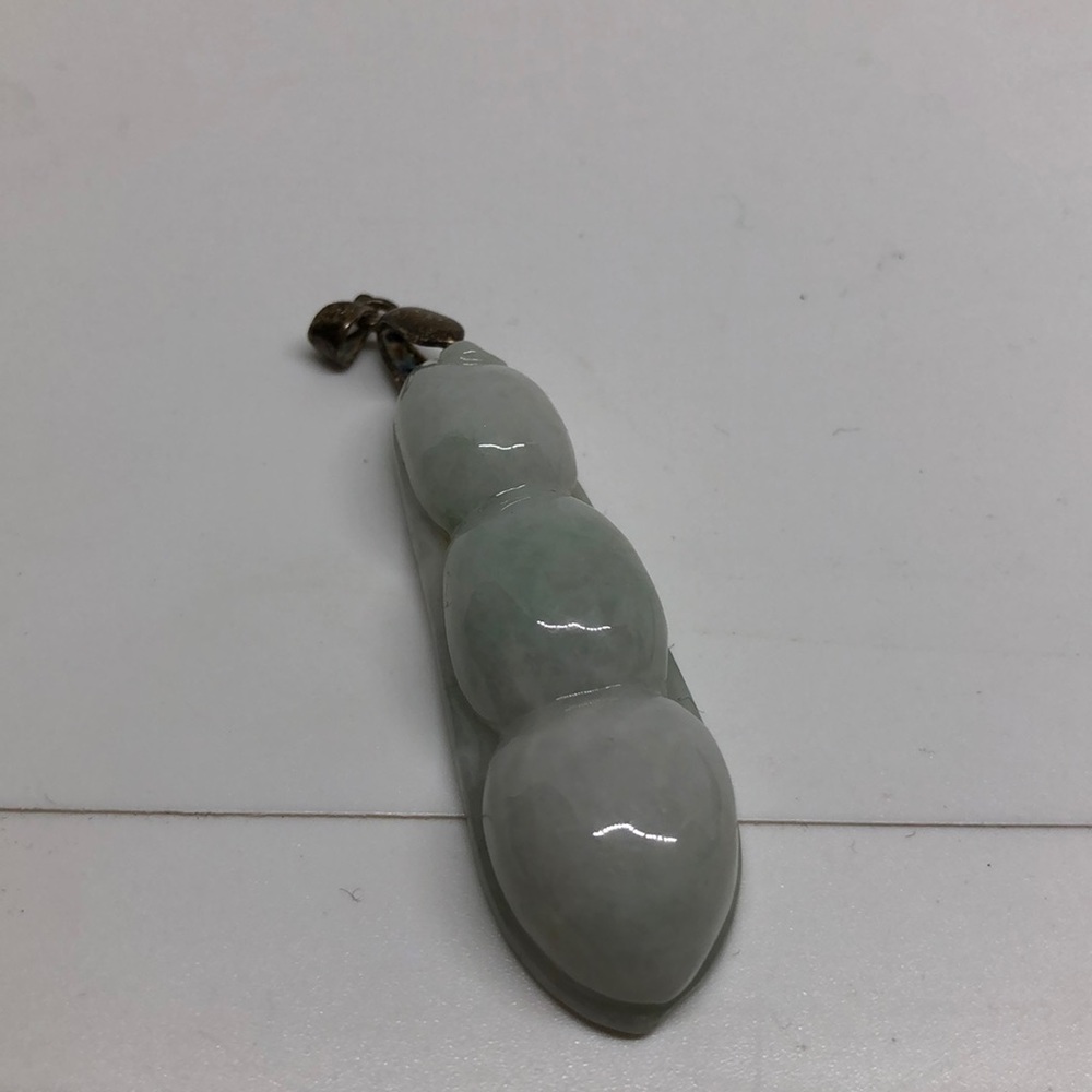 Genuine Myanmar Gray Color Jade Pendant - Gem